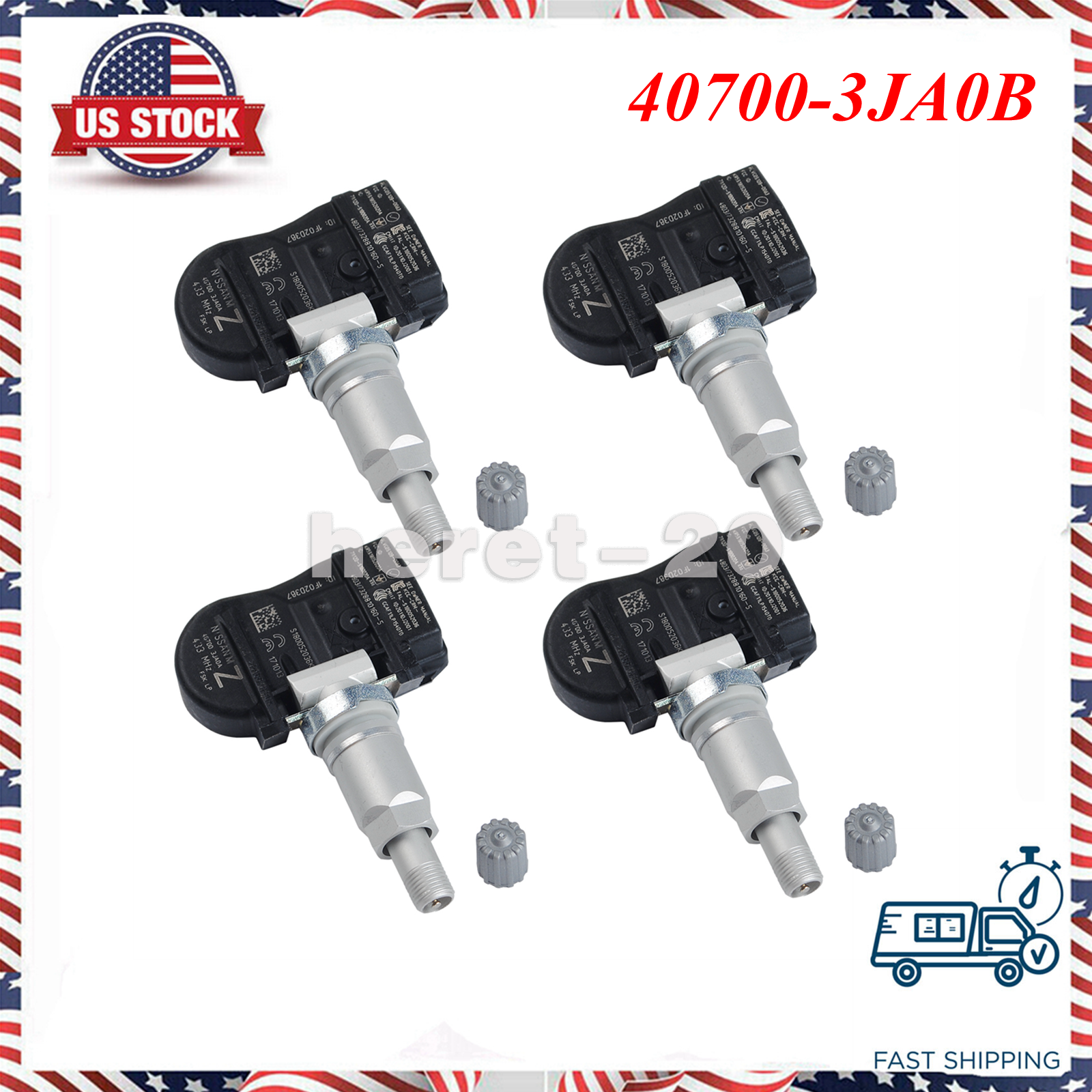 4PCs 433mhz Tire Pressure Sensor TPMS for Nissan Altima Infiniti Q60 ...