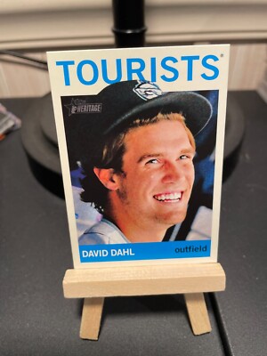 2013 Topps Heritage Minors #3B David Dahl VAR SP In Dugout Variation #3 ...