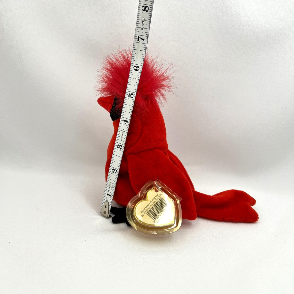 Vtg Ty Beanie Baby Mac the Cardinal Bird 1998 w Tag Errors MWMT ...