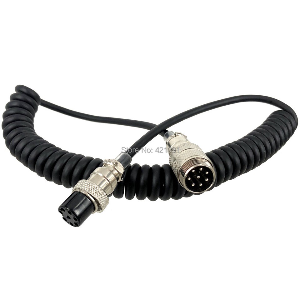 8 Pin Mic Microphone Extension Cable For Yaesu ICOM KENWOOD CB HAM ...