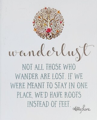 Kelly Lane Sentiment Plaque 12x15cm Tree of Life Wanderlust | eBay ...