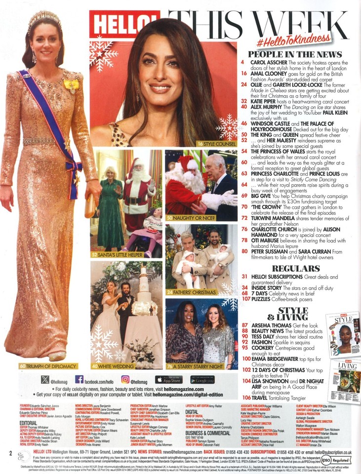 HELLO! Magazine: Princess Kate, Amal Clooney, Maya Jama, G. Paltrow, 18 ...