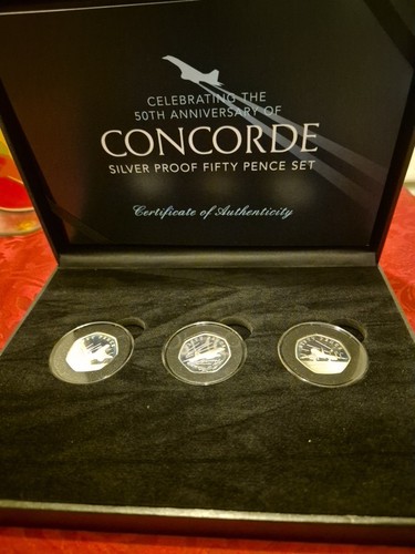 Concorde Silver 50p 3 Coin Set c o a | eBay UK
