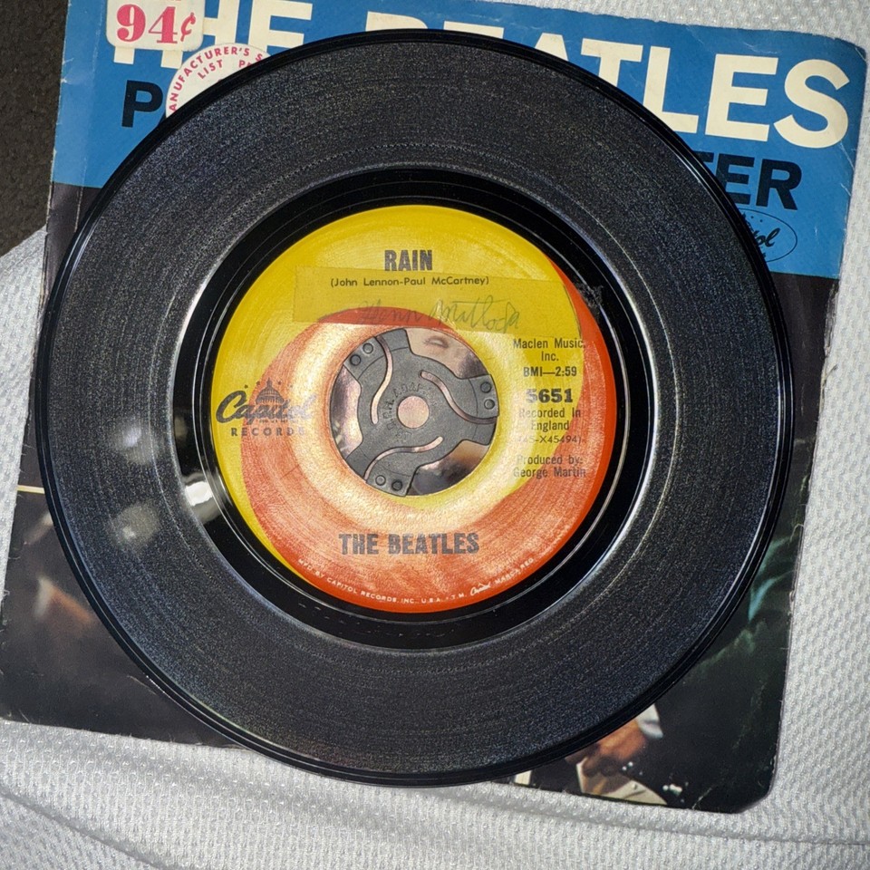 The BEATLES - Paperback Writer/Rain 45 rpm w/Pic Slv 1966 EX!! | eBay