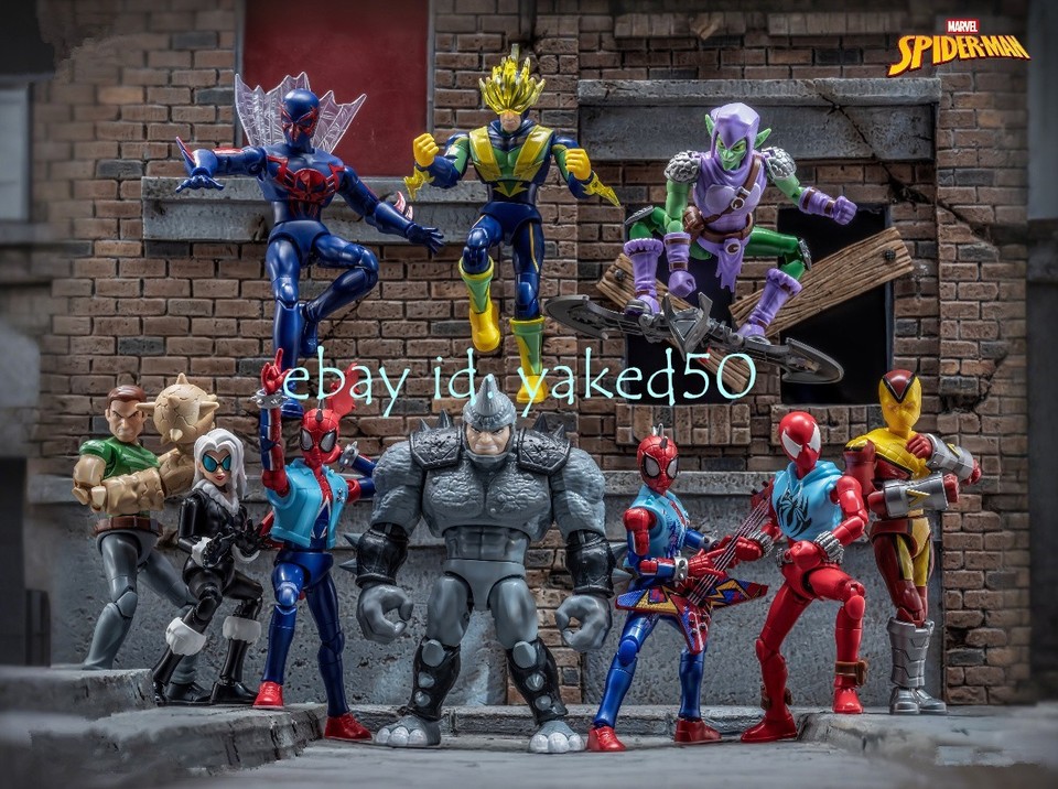 RARE Hobie Brown Spider-Man Model Figure Marvel Spider-Man 4" Blokees ...