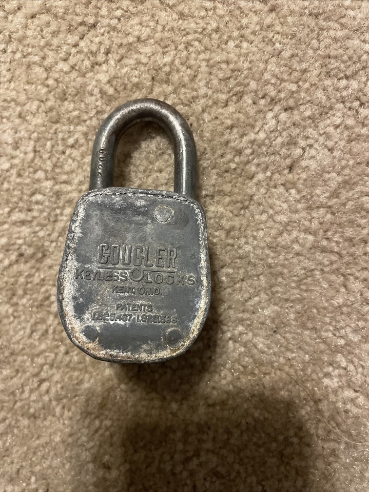 Vintage Gougler Kent Ohio Keyless Lock Co. Padlock with Combination. | eBay