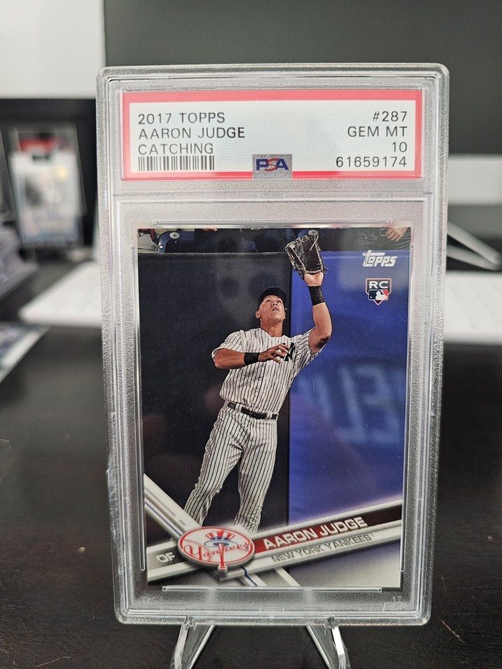 2017 TOPPS AARON JUDGE (CATCHING) ROOKIE (RC) #287 PSA 10 | eBay