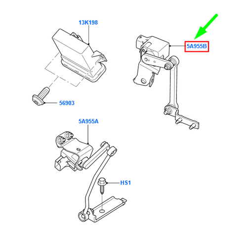 FORD GALAXY MK2 Rear Right Suspension Level Height Sensor 1685088 NEW ...