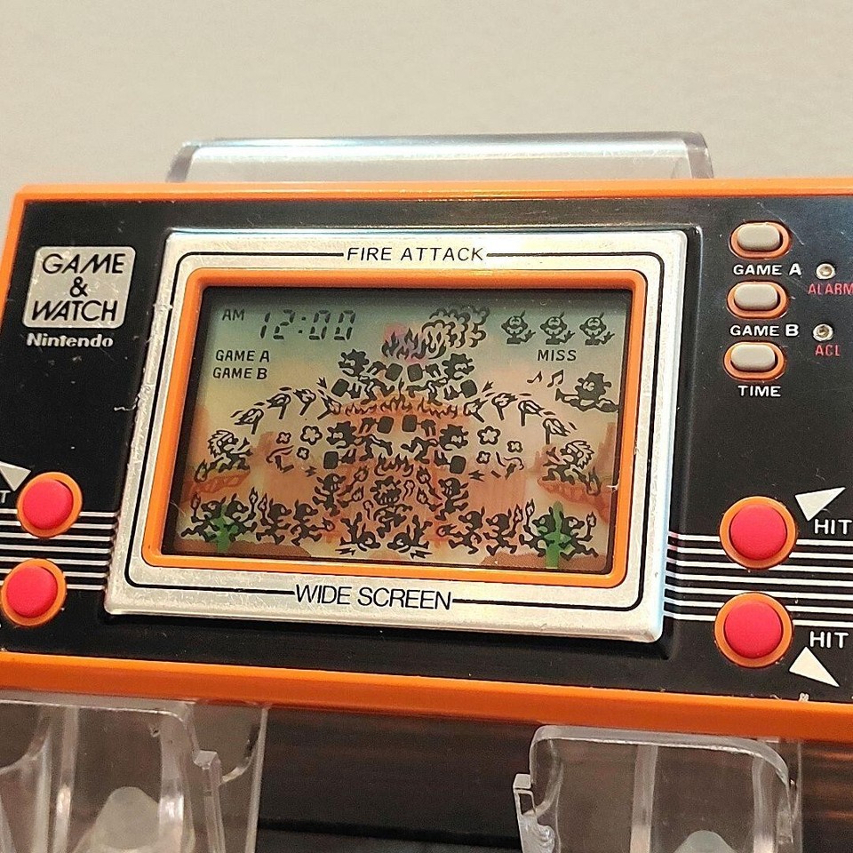 NINTENDO GAME AND & WATCH Fire Attack Wide Screen 1981 Direct From ...