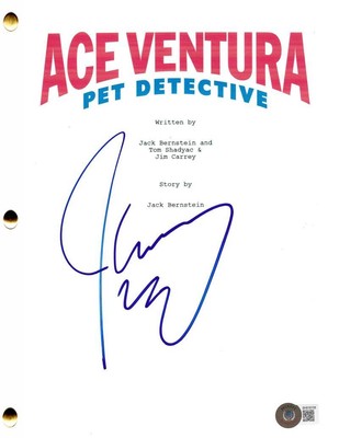 JIM CARREY SIGNED ACE VENTURA PET DETECTIVE SCRIPT AUTHENTIC AUTOGRAPH ...