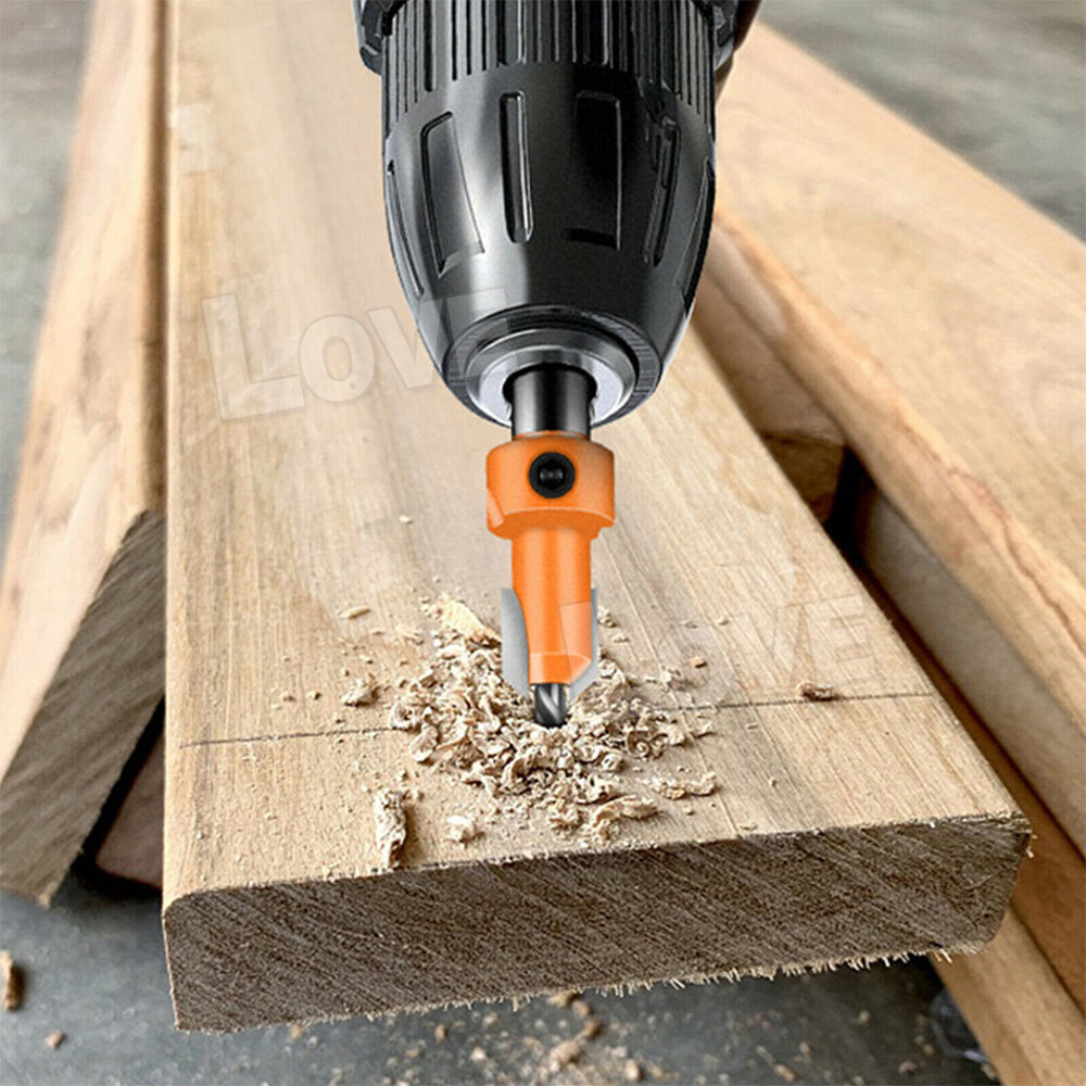 5X 8/10MM Hexagon Shank Countersink Drill Bit Woodworking Screw Wood ...