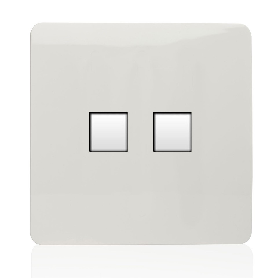 Trendi Switch Ice White Designer Light Switches Plug Sockets Fused ...