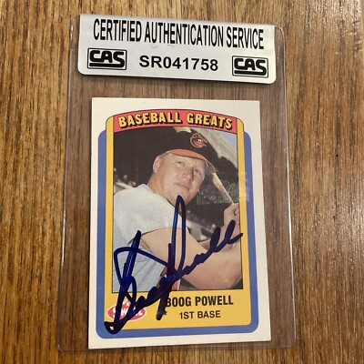 Signed Boog Powell 1990 Swell Baseball Greats Baseball Card Autograph