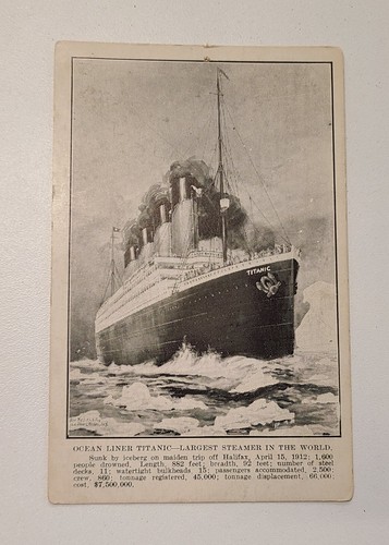 White Star Line R.M.S. Titanic Post Sinking Postcard | eBay