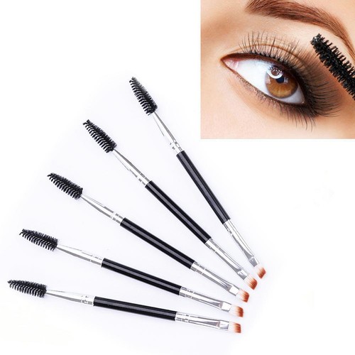 Eyebrow Brush Dual-ended Brow Eyeliner Angled Cut Spoolie Brush Makeup ...