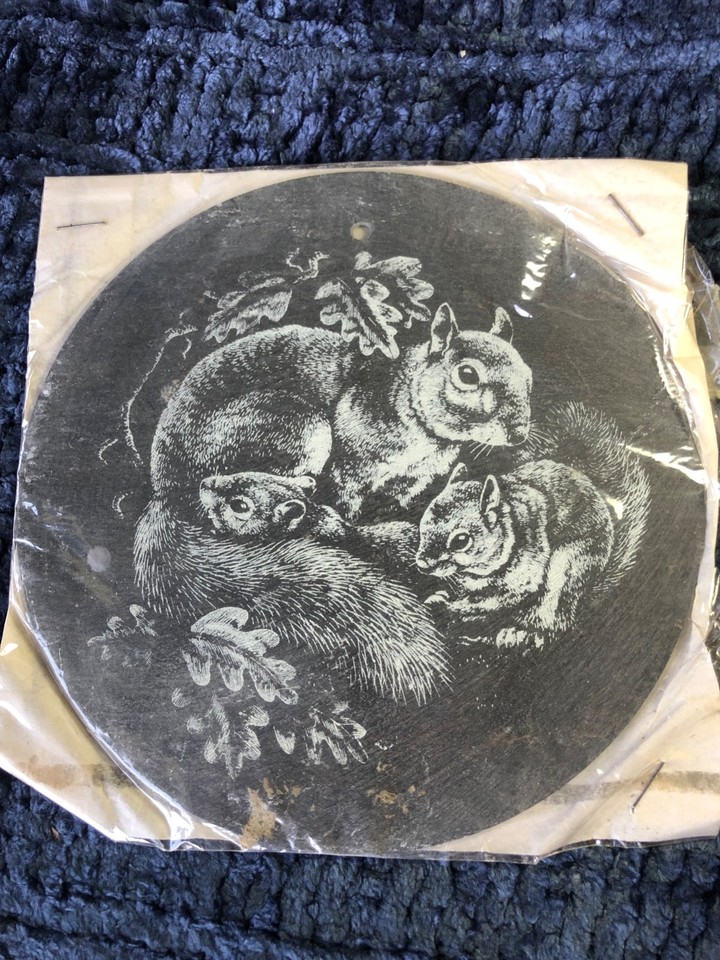 Vintage Slate Drawings of Horse and Buggy and Chipmunks | eBay Australia