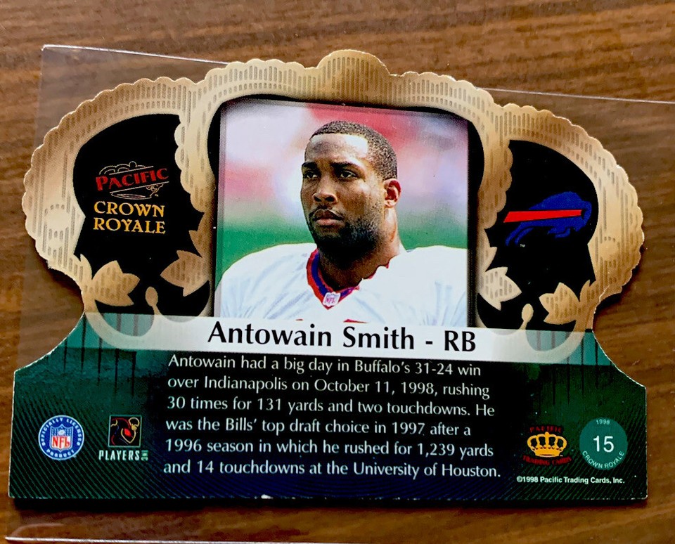 Antowain Smith 1998 Crown Royale Football Die Cut Card # 15, Buffalo ...