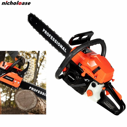 58CC Gas Chainsaw 20" Bar Gasoline Powered Chain Saw 2 Cycle Engine ...