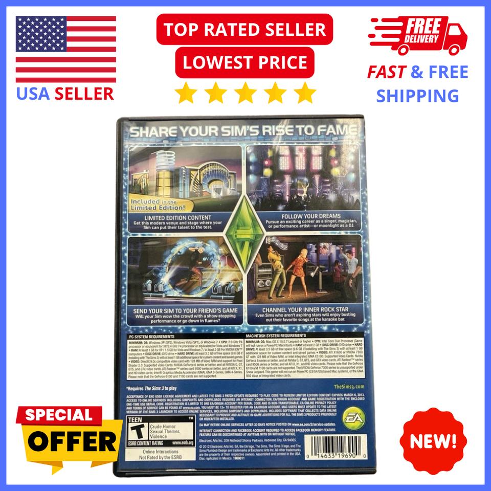 The Sims 3 Showtime Expansion Pack (PC/Mac) – EA Origin Game Disc 2012 ...