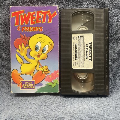Tweety & Friends VHS 4 Color Animated Cartoons 1993 Looney Tunes Big ...