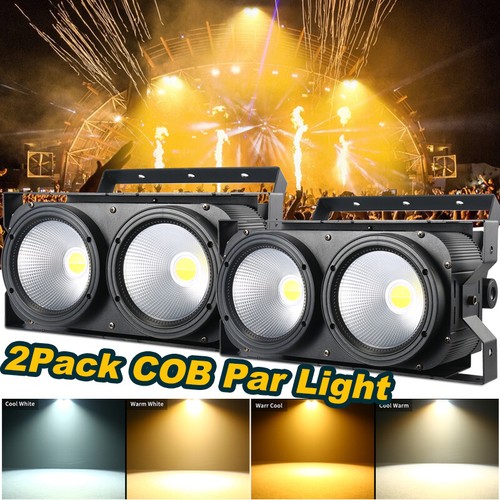 2X 200W COB LED Par Light DMX Stage DJ Audience Blinder Light Warm ...
