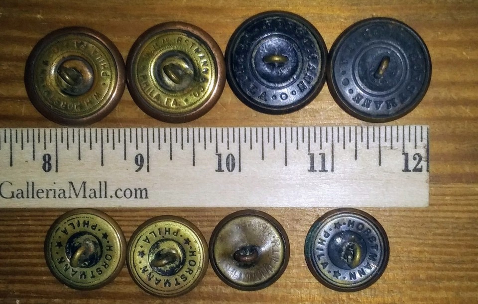 Lot Of Eight Horstmann Military Buttons (Civil War?) | eBay