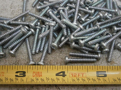 Plastite Screws #4 x 3/4" Long Phillips Pan Head Steel Zinc Lot of 88 ...