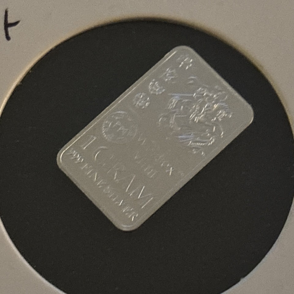 Wessex Mint George and The Dragon 1g Solid Silver Bullion Bar | eBay UK