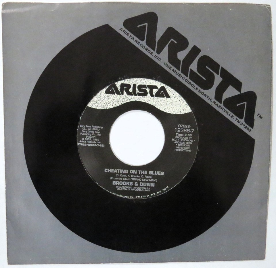 BROOKS & DUNN Neon Moon / Cheating ARISTA 45 first pressing Near Mint ...