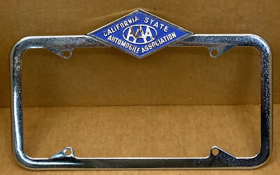 RARE AAA CALIFORNIA STATE AUTOMOBILE ASSOCIATION LICENSE PLATE FRAME ...