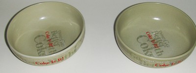 Vintage Coca Cola "Coke is it" Cereal Soup Bowls Anchor Hocking | eBay