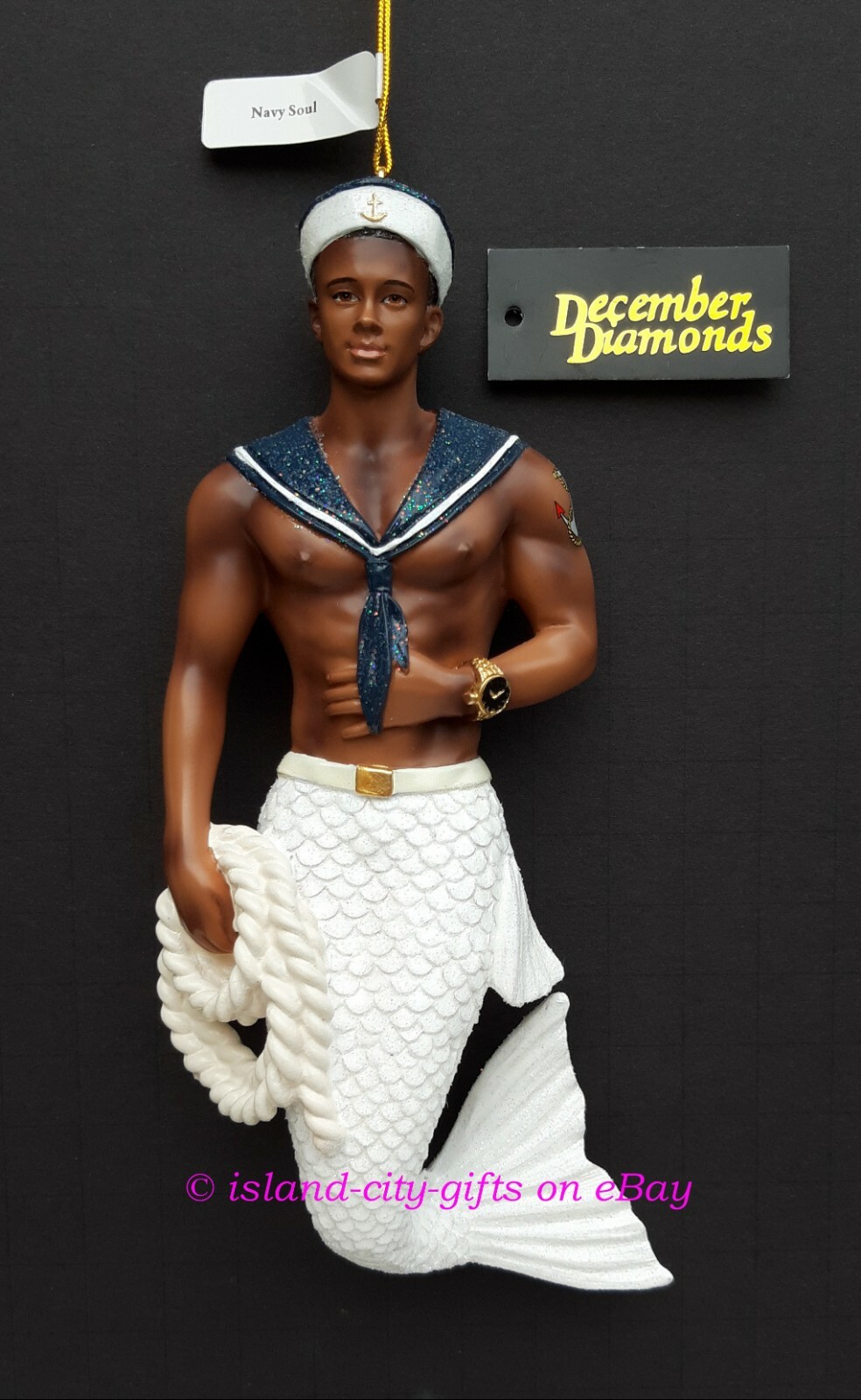December Diamonds NAVY SOUL Sailor Merman Ornament 2019, Brand New in ...
