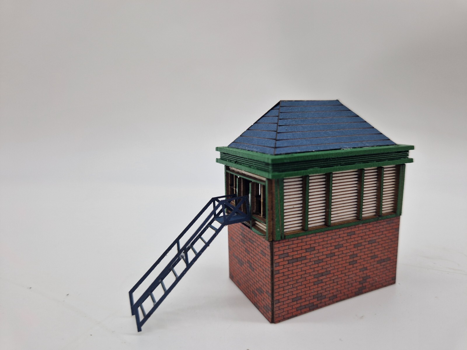 00 gauge signal box. in Powder Blue. detailed high quality model kit ...