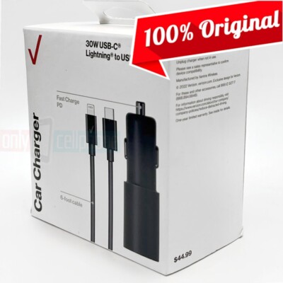 Original Verizon FAST Car Charger for iPhone iPhone 14/13/12/11/Pro/XS ...