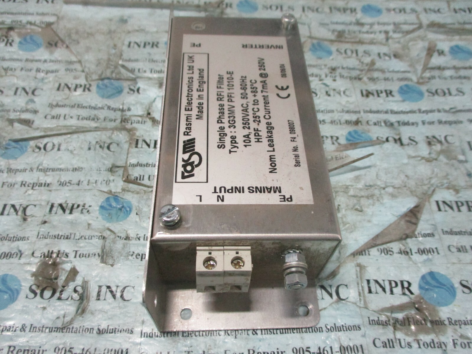 Rasmi Electronics 3G3MV PFI 1010-E Single Phase RFI Filter 250VAC 10A ...