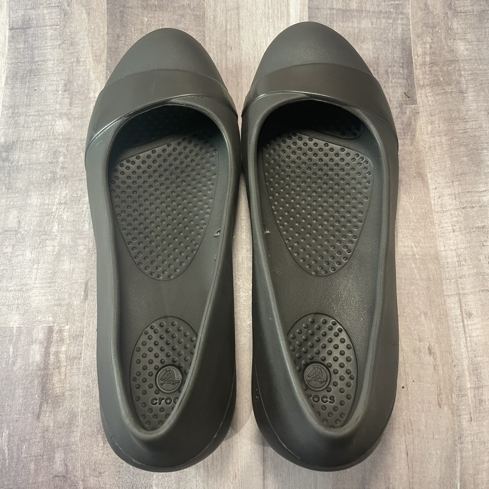 CROCS Gianna Flats Chocolate Brown Ballet Flats Women… - Gem