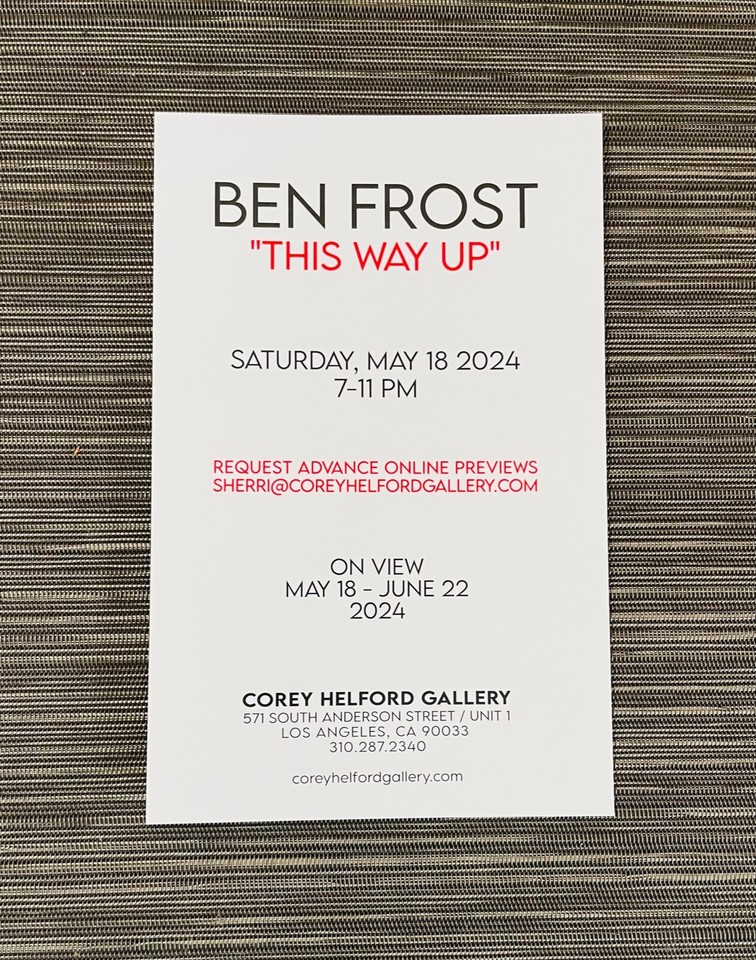 BEN FROST This Way Up Art Show Flyer 2024 Pop New Surrealism Los ...
