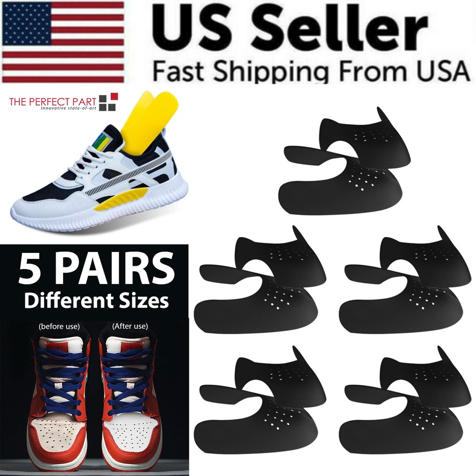 5 Pairs Shoe Protector Anti Crease Force Fields Cover Toe Cap Creasing ...
