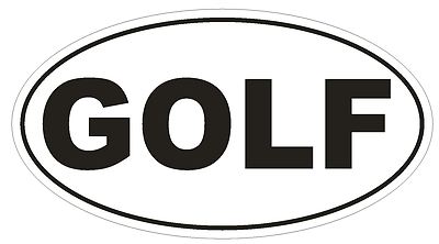 GOLF Oval Bumper Sticker or Helmet Sticker D520 Laptop Cell Phone ...