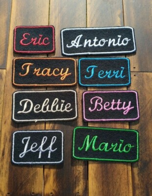 Your Name Patch Iron-On Custom Text Uniform Patch Embroidery Tag Name ...