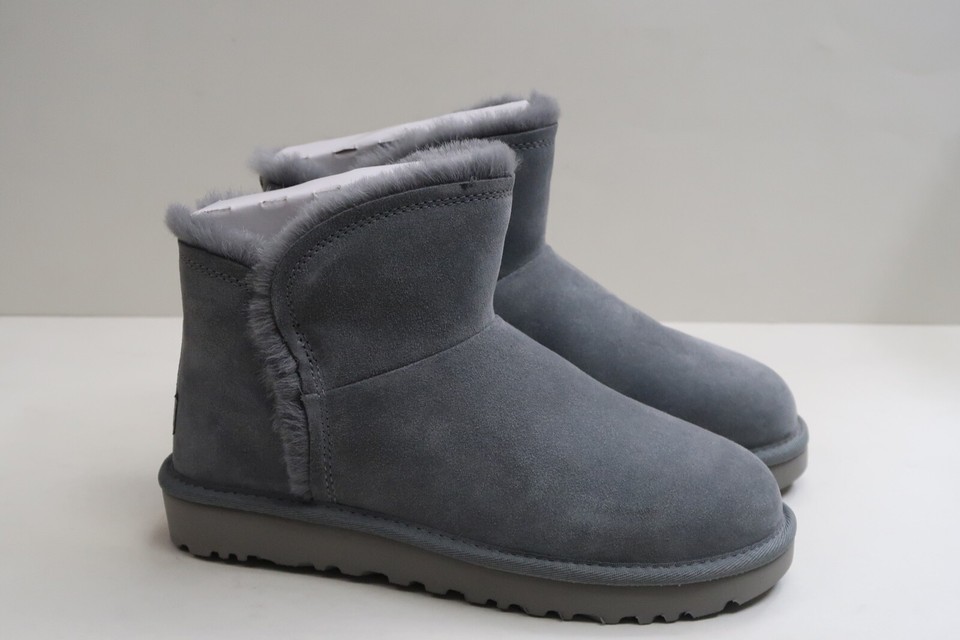 UGG Classic Mini Fluff High-Low Grey Women's Size US 7 Boots 1103745 ...