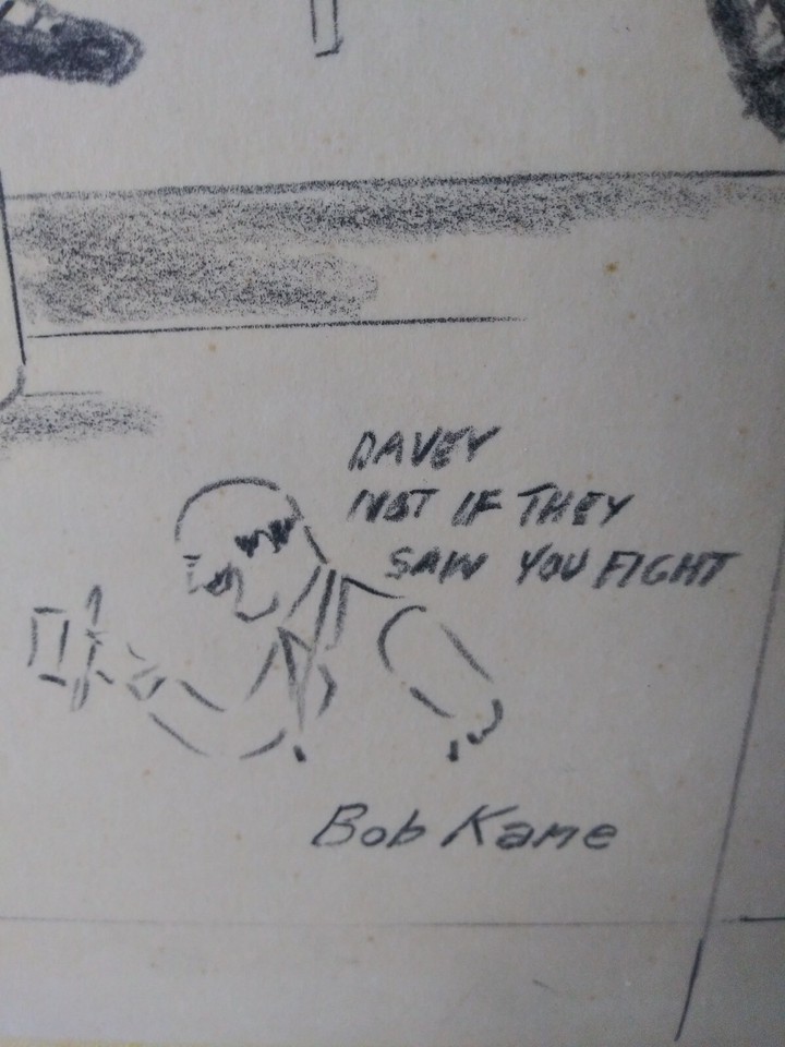 DAVEY DAY 3 ORIGINAL VINTAGE PENCIL SKETCHES BY BOB KANE COLLECTORS ...