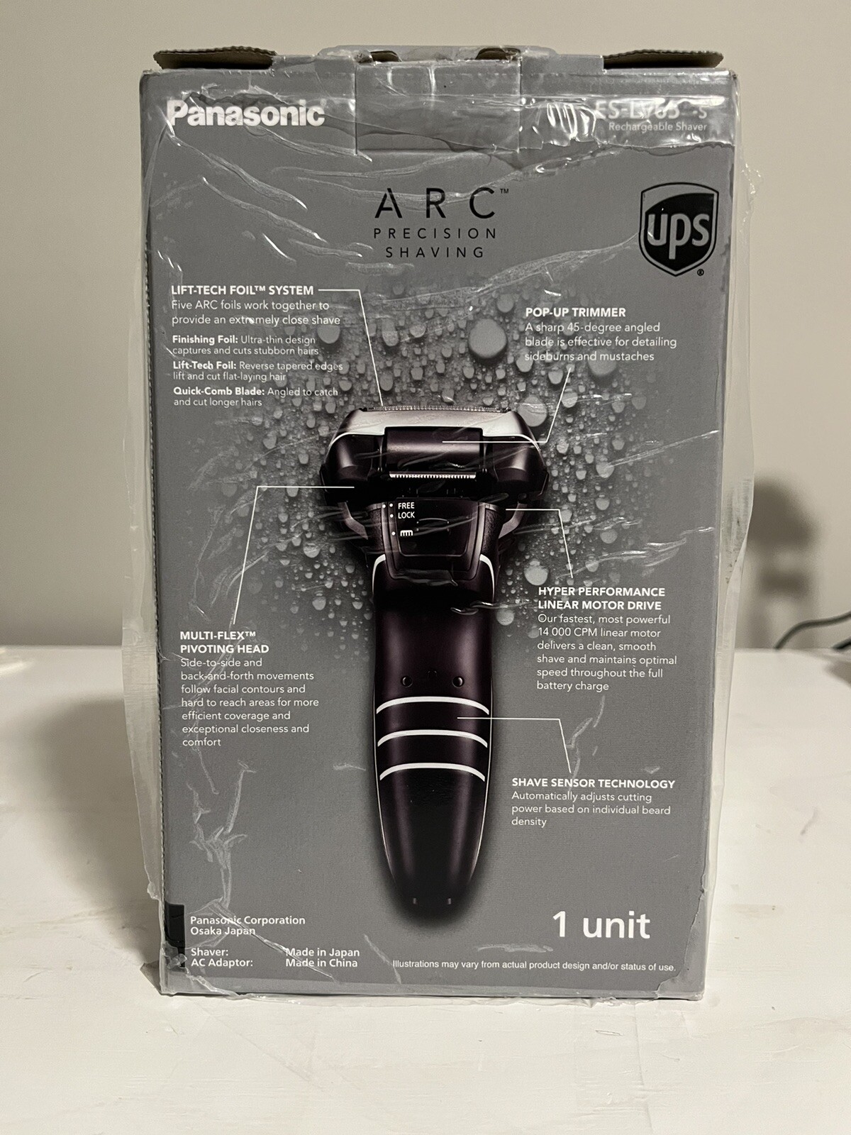 Panasonic ES-LV65-S Arc5 Men's 5-Blade Cordless Electric Razor - Brand ...