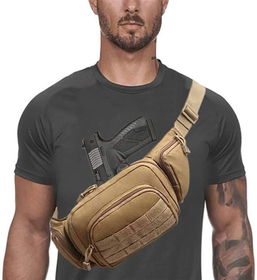 Concealed Carry Fanny Pack Holster Tactical Military Pistol Waist Pouch ...
