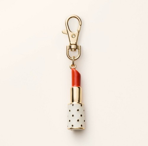 Kate Spade New York x Target Lipstick Bag Charm Keychain Polka Dot ...