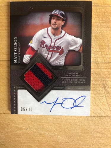 2025 Topps series 2 Matt Olson flagship autograph relic patch card /10 ...