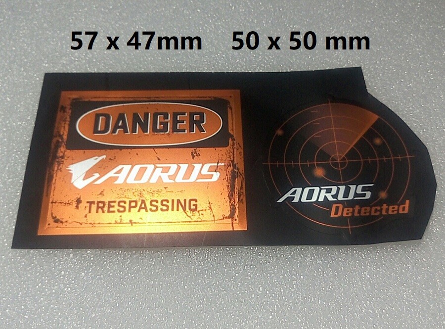 Gigabyte AORUS Series Logo Label Sticker Multi-Type PC Computer Tower ...