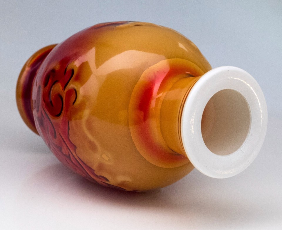 Avon Spring Bouquet Fragranced Vase, Coated Glass 1981 Amber Red ...