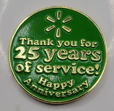 Walmart Limited Collectible Mr. 25 Years of Service Metal Pin. *RETIRED ...
