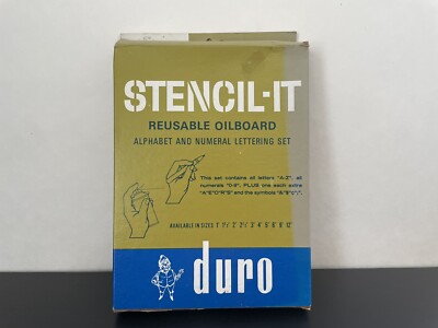 Vintage DURO Stencil -It Six Inch Stencils Letters Numbers and Signs ...